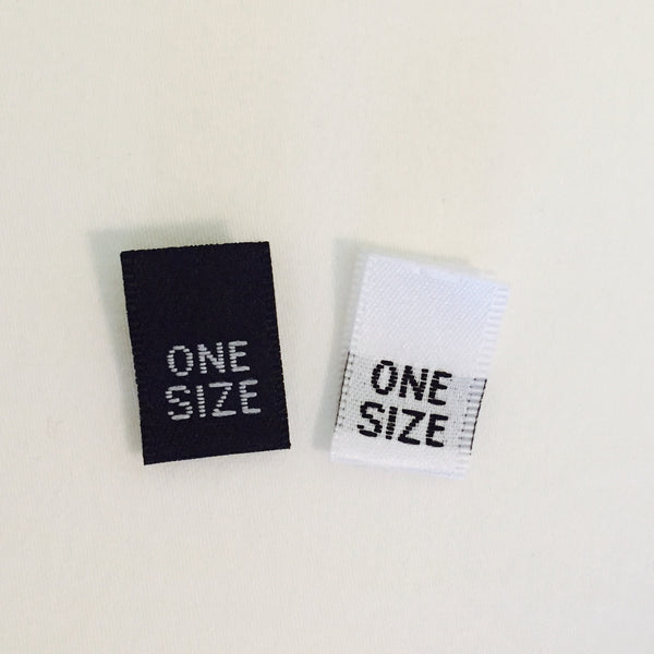 Clothing Labels (Satin) - One Size, Clothing Size Tag, Size Label ...